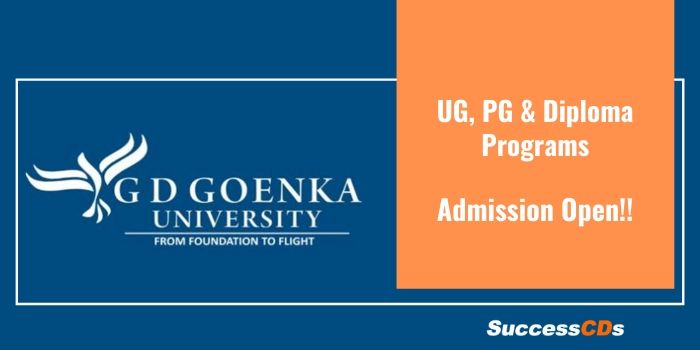 GD Goenka University Admission 2020, Courses, Application Form, Dates
