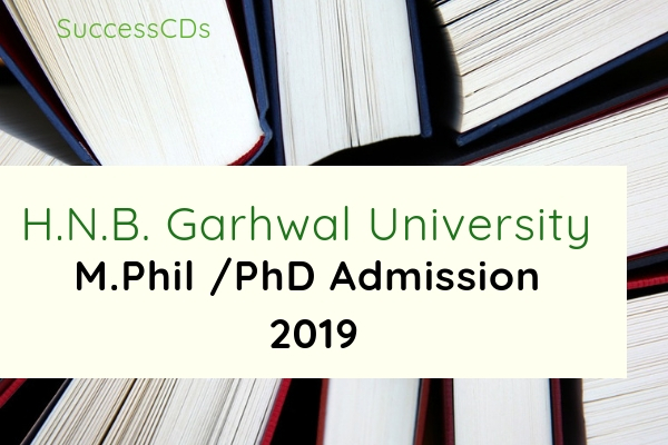 HNBGU M.Phil and PhD admission 2019, Dates, Eligibility, Application