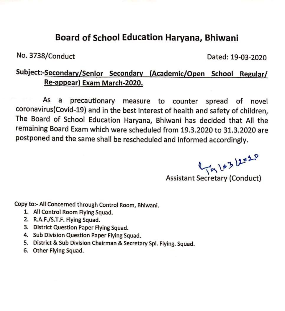 Coronavirus impact on Board Examination 2020, CBSE and State boards