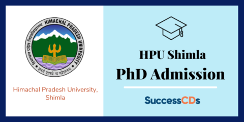 HPU Shimla PhD Admission 2023 Dates, Application Form