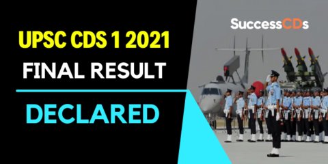 UPSC CDS 1 Final Result 2021 declared, Check now