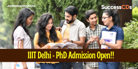 IIIT Delhi PhD Admission 2023 Application Form, Dates