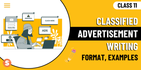 Class 11 Classified Advertisement Writing Format, Examples