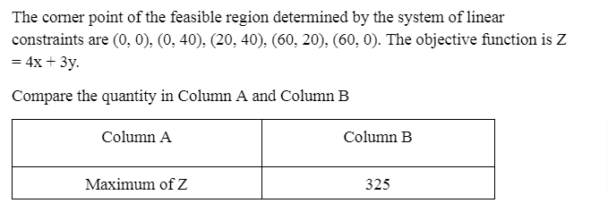 Linear Programming MCQs, Class 12 Maths Chapter 12 MCQ Quiz Linear Programming MCQs, Class 12 Maths Chapter 12 MCQ Quiz