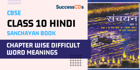 Class 10 Hindi Chapter wise Sanchayan Word Meanings