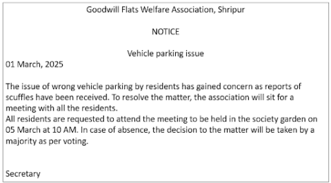 10 Examples of Notice Writing Class 12 | Sample Questions