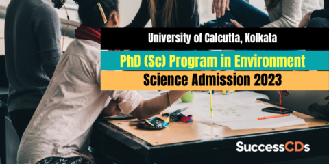 University of Calcutta PhD Admission in Environment Science 2023