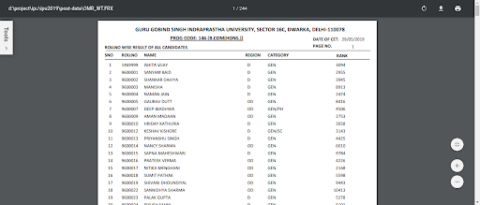 IPU CET Result 2024, Check GGSIPU CET result, Merit List, Score Card