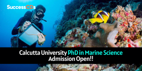 University of Calcutta PhD in Marine Science Admission 2024