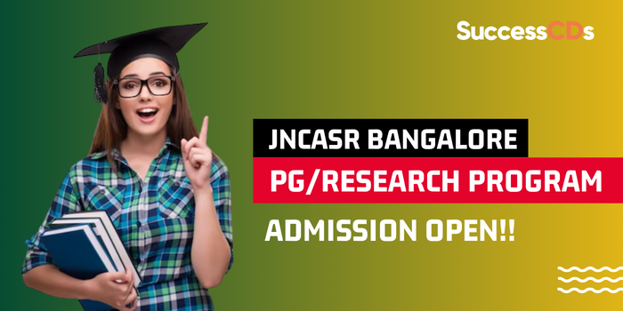JNCASR PG and Research Program Admission 2024