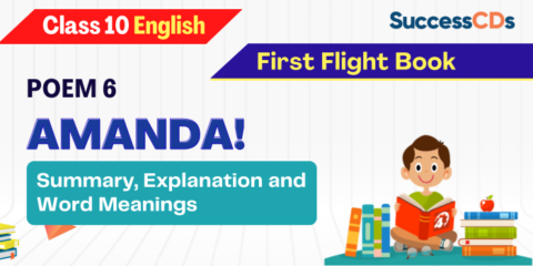 Amanda Summary, Explanation, Word meanings Class 10