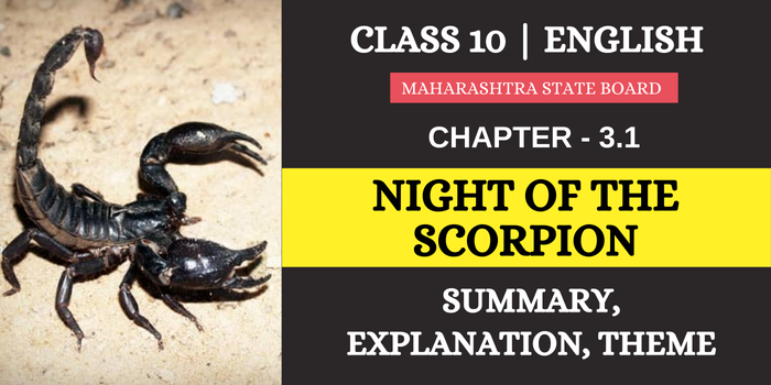 Night of the Scorpion Summary, Explanation, Theme | Maharashtra Board Class 10