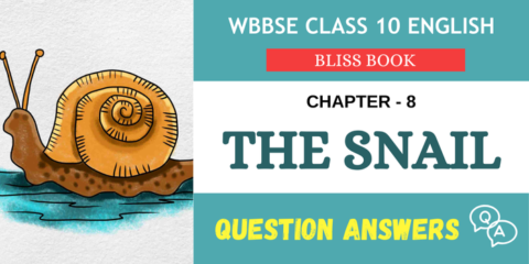 The Snail Question Answers WBBSE Class 10 English Bliss Book