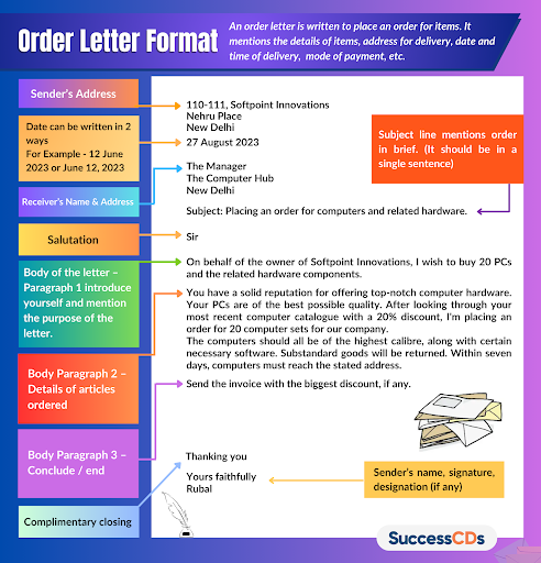 Order Letter Format, Samples - How to Write an Order Letter?