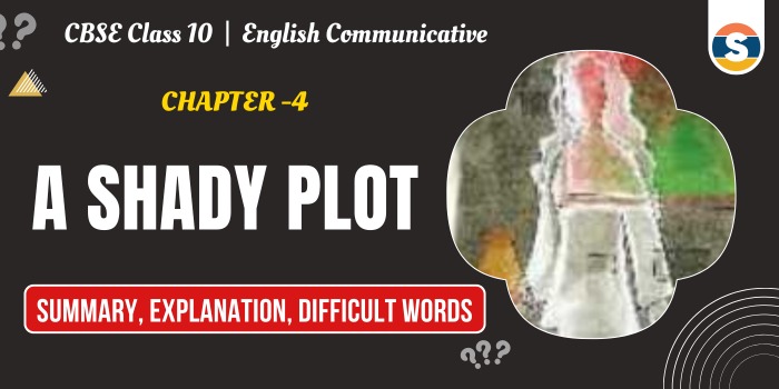 A Shady Plot Summary, Explanation, Word meanings Class 10