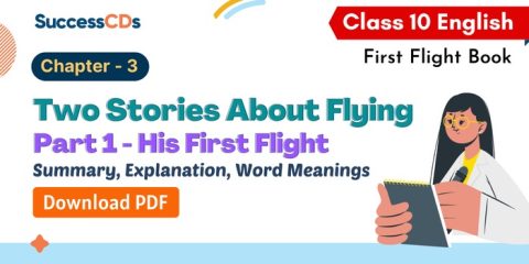 His First Flight Summary, Explanation, Word meanings Class 10