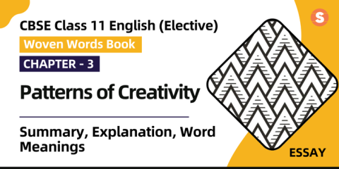 Patterns of Creativity Summary Class 11 Essay Chapter 3, Explanation, Word Meanings